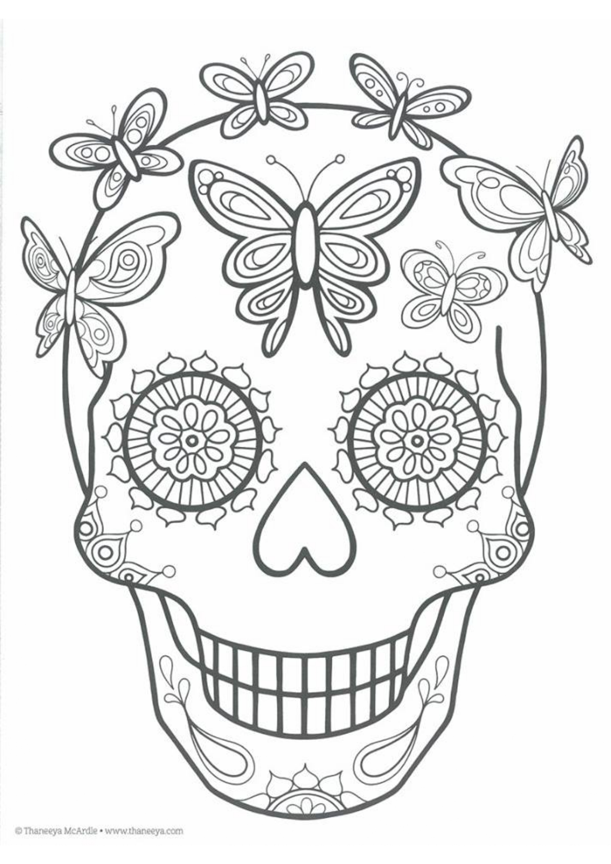 Calaveras para imprimir, colorear y decorar la casa en Halloween ...