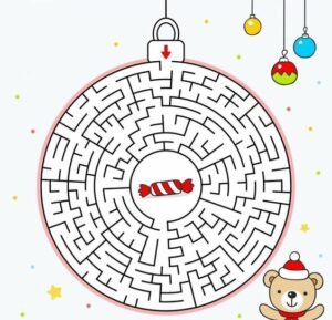 20 Laberintos imprimibles de Navidad | Bebeazul.top