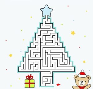 20 Laberintos imprimibles de Navidad | Bebeazul.top