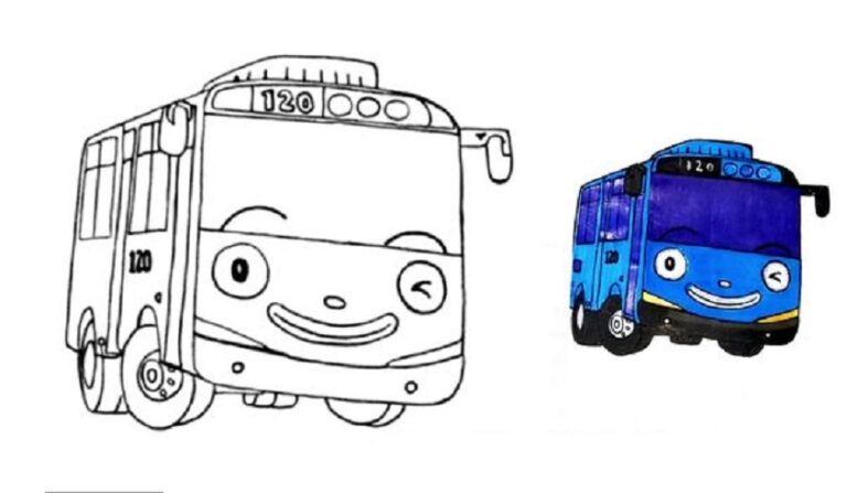 Tayo el pequeño autobús para Colorear | Bebeazul.top